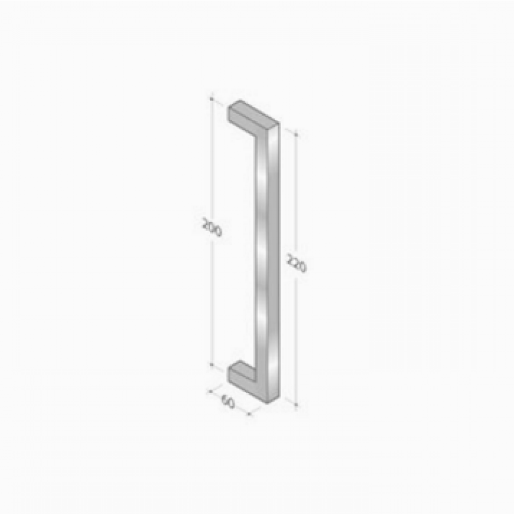 200Q_001 pba Pull Handle in Stainless Steel