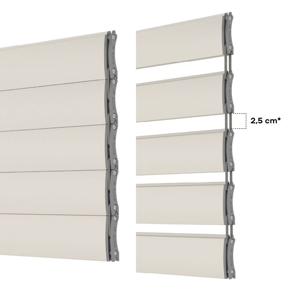 Double Space Pinto Rolling Shutter in Aluminum