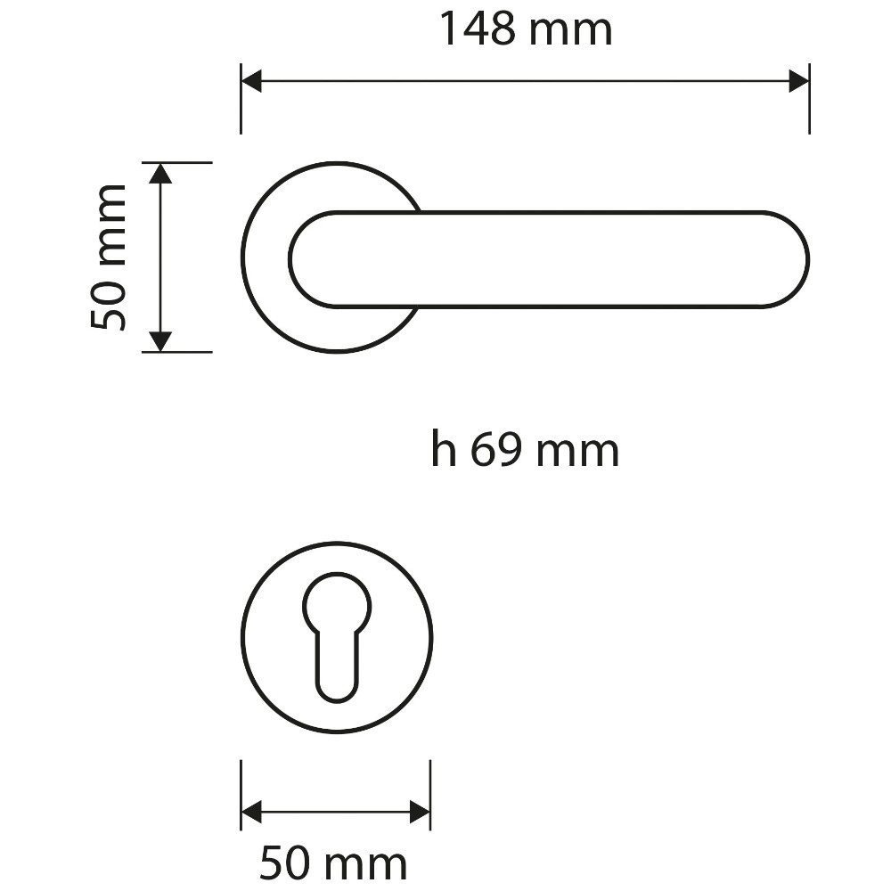 Axis Zincral Linea Calì Door Handle