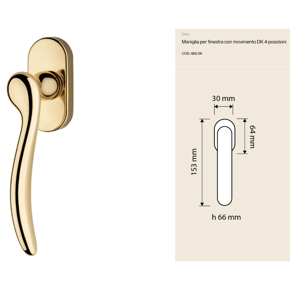 Beta Linea Calì Classic Window Handle