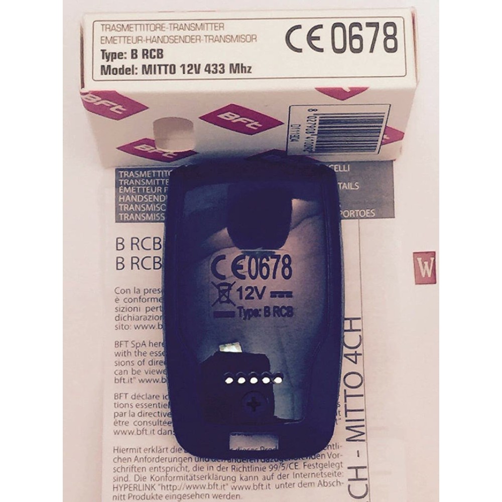 Bft MITTO B RCB02 - 2-Channel Gate Remote Control