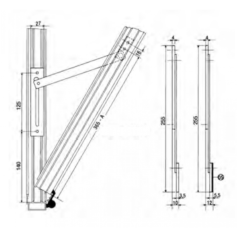 pba P70-AW1 Arm Opening Limiter for Windows