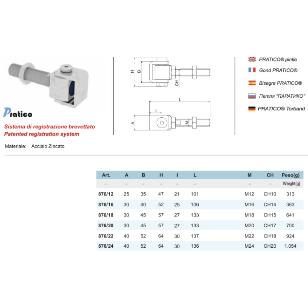 Pratico® Pintle with Patented Registration System