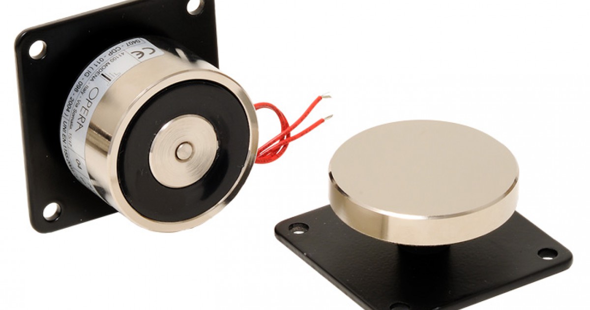 Holding Electromagnet with Counterplate for Doors