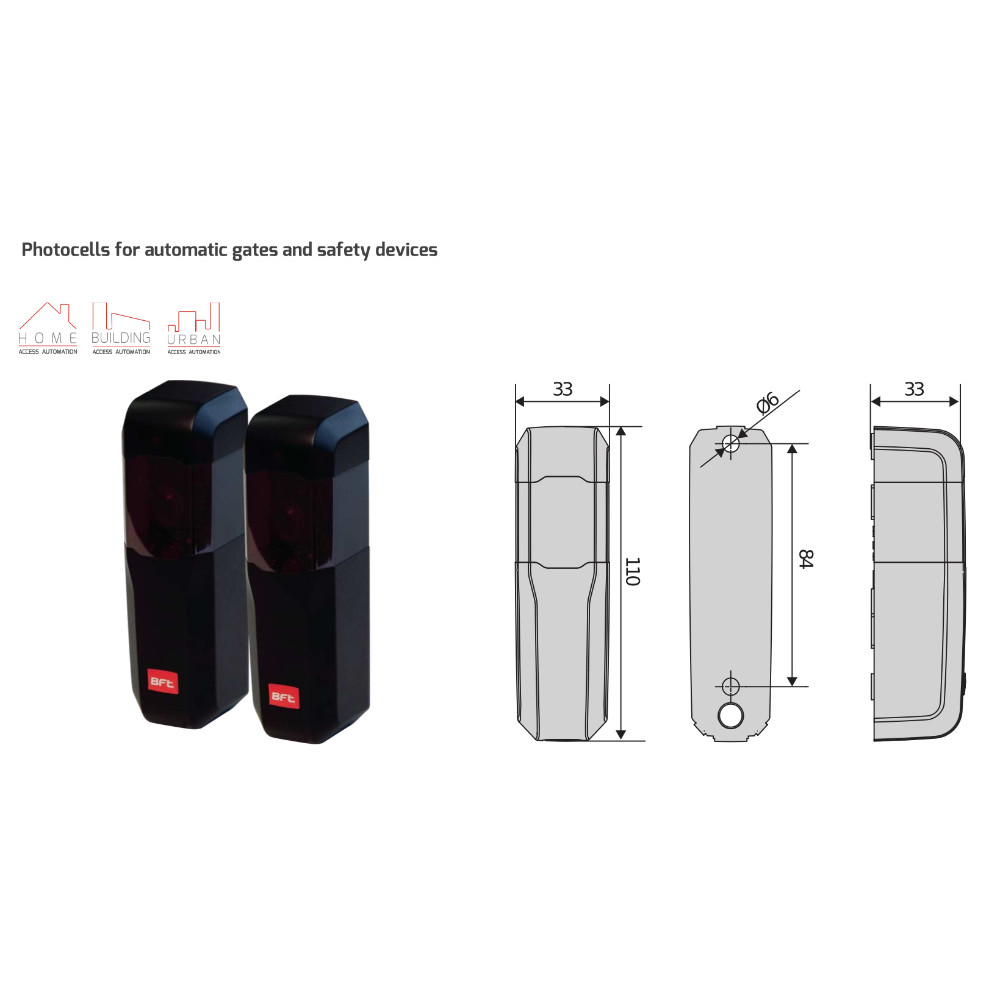 Photocells for Gates BFT COMPACTA A20-180