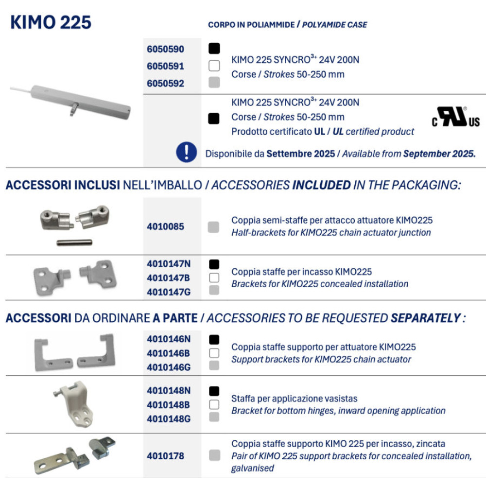 Kimo 225 Nekos - Chain Actuator 200N