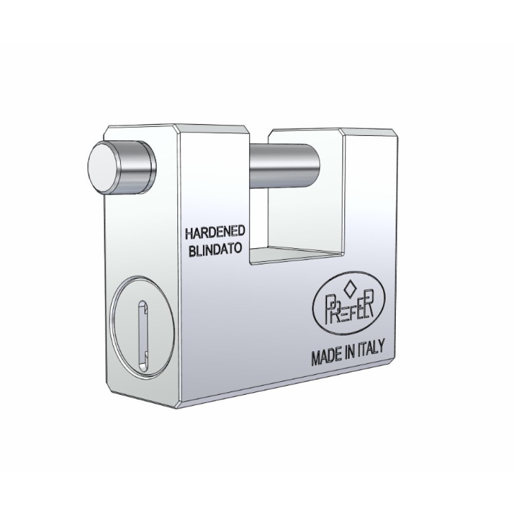 Armored Padlock for Overhead Garage Door