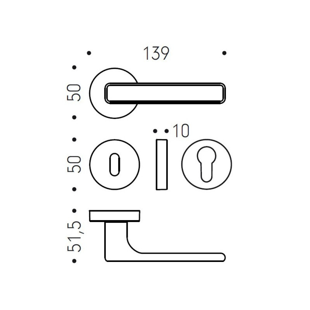 DUE COLOMBO DESIGN MOOD Door Handle