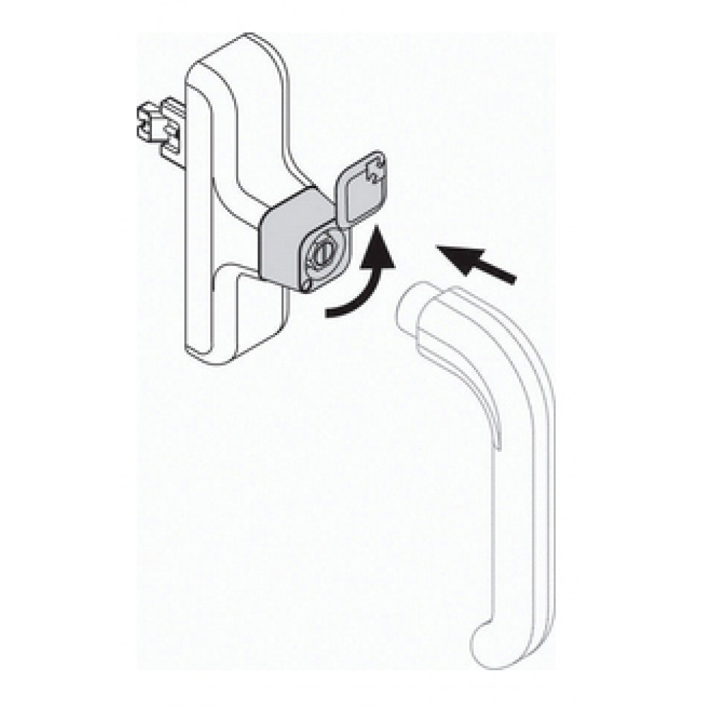 Window Handle with Removable Handle Giesse