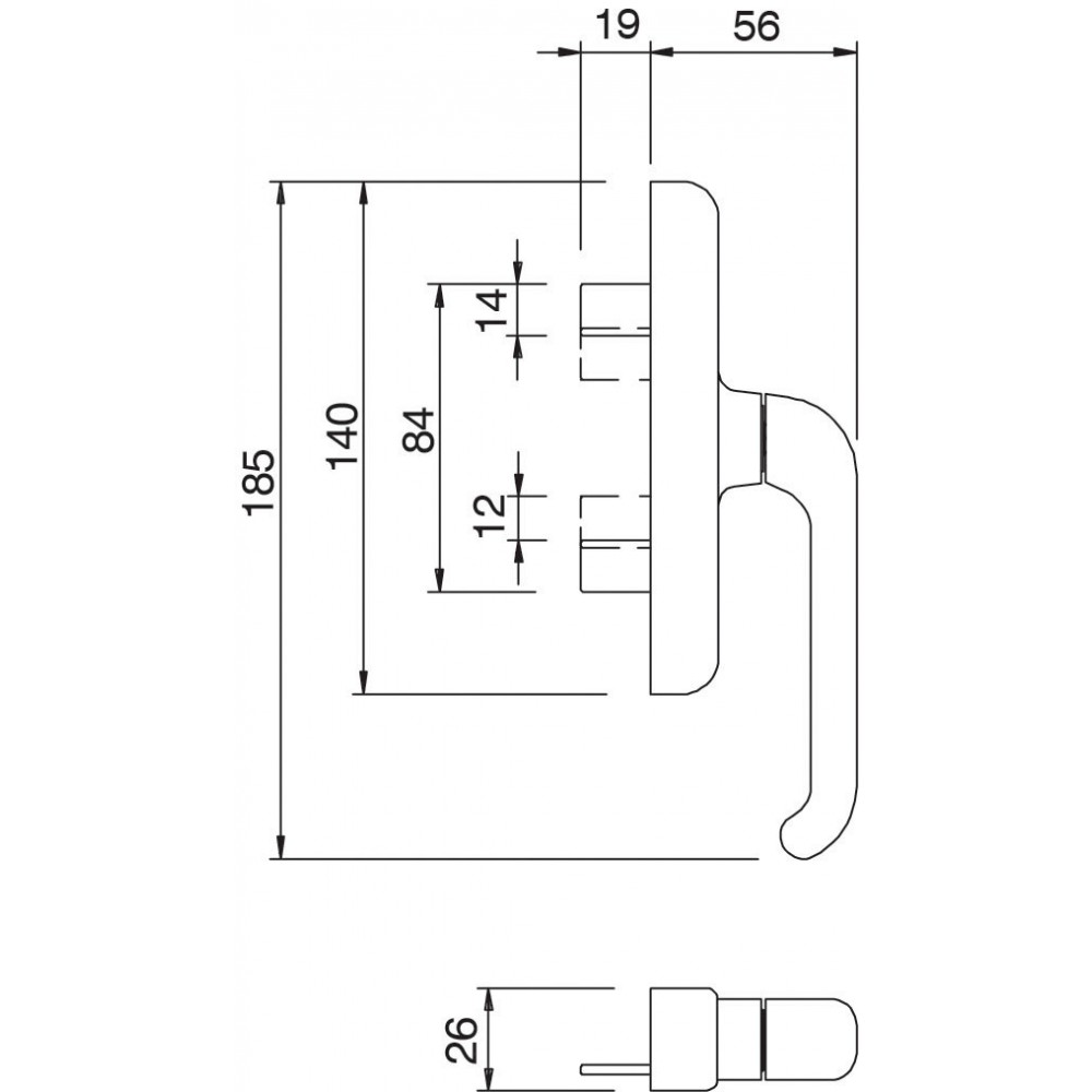 Supernova Giesse Cremone Window Handle