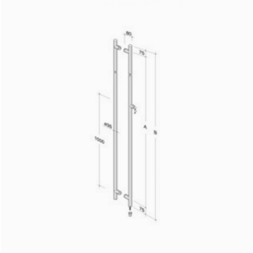 Stainless Steel pba 200C Pull Handles with Built-in Lock