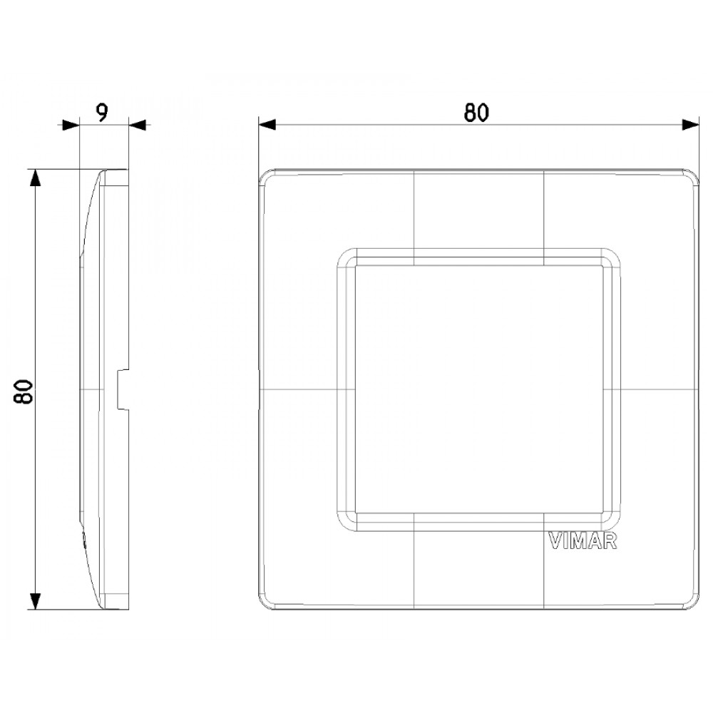 Cover Plate 2 Module Plana Vimar - Colors and Prices