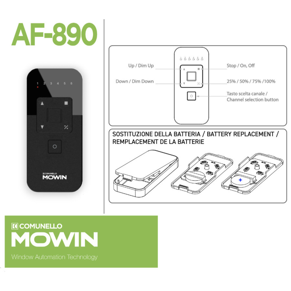 Comunello AF 890 6 Channel Remote Control