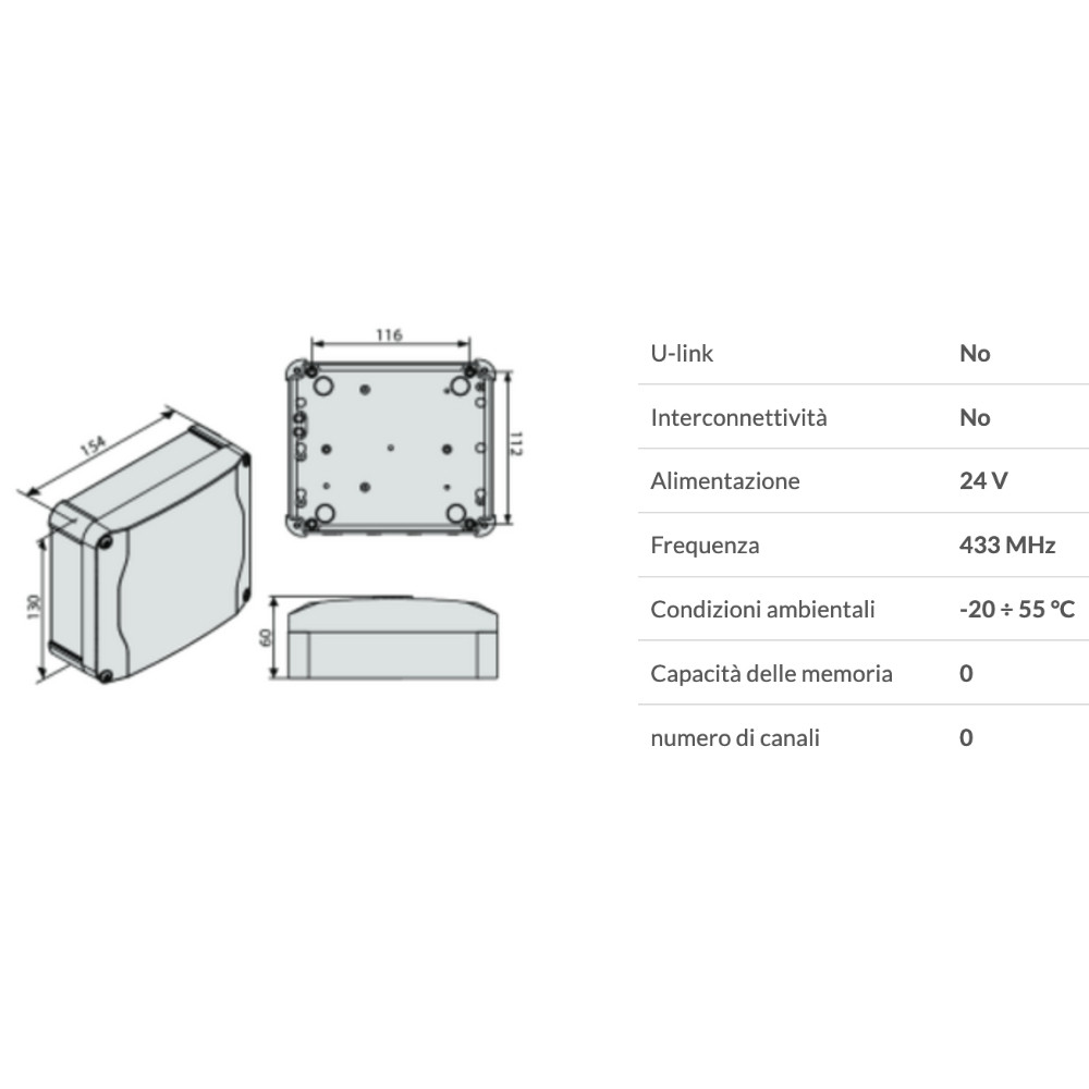 External Receiver Keypad – BFT KIT Q.BO TOUCH