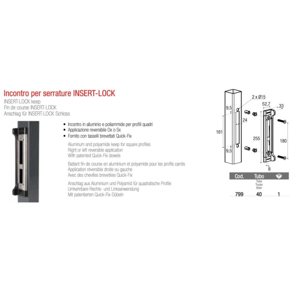 INSERT-LOCK Stainless Steel Interlocking Lock