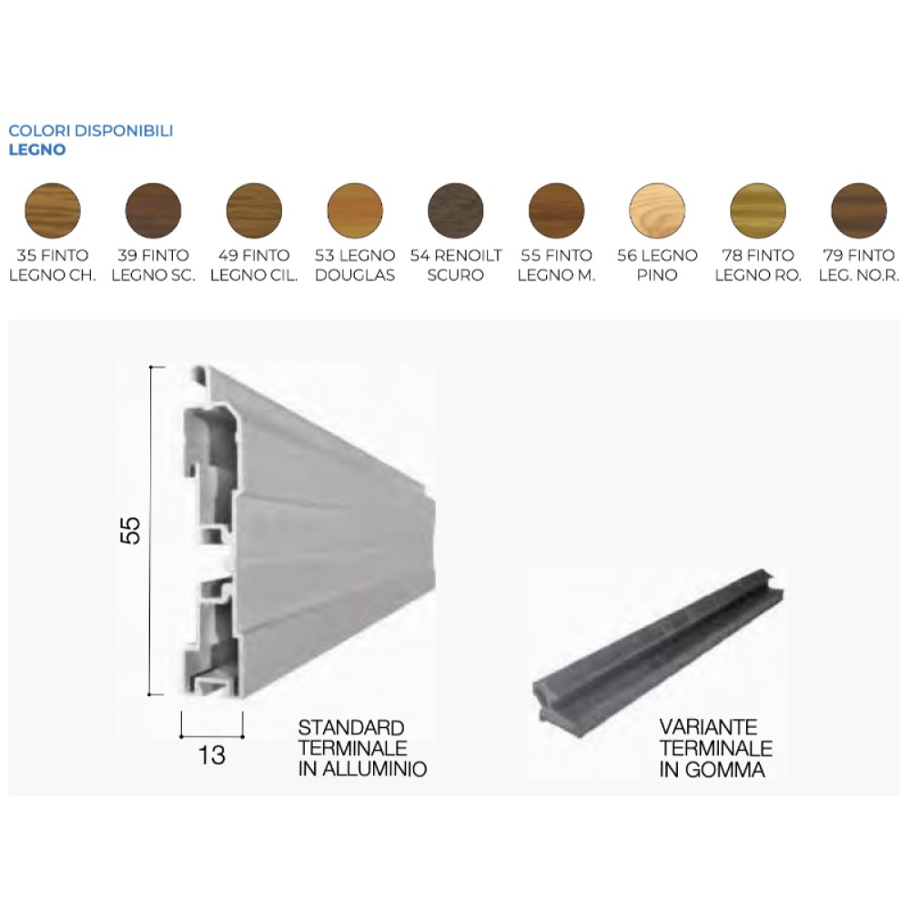 Croci Roller Shutter in Medium Density Aluminum AR-32